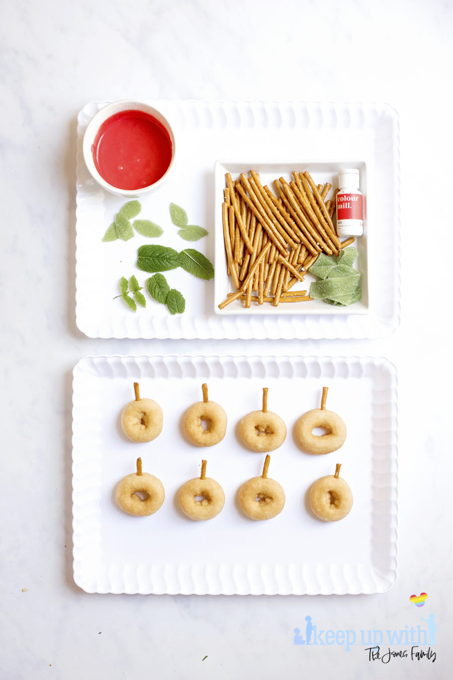 Back to School Apple Shaped Doughnuts – Keep Up With The Jones Family